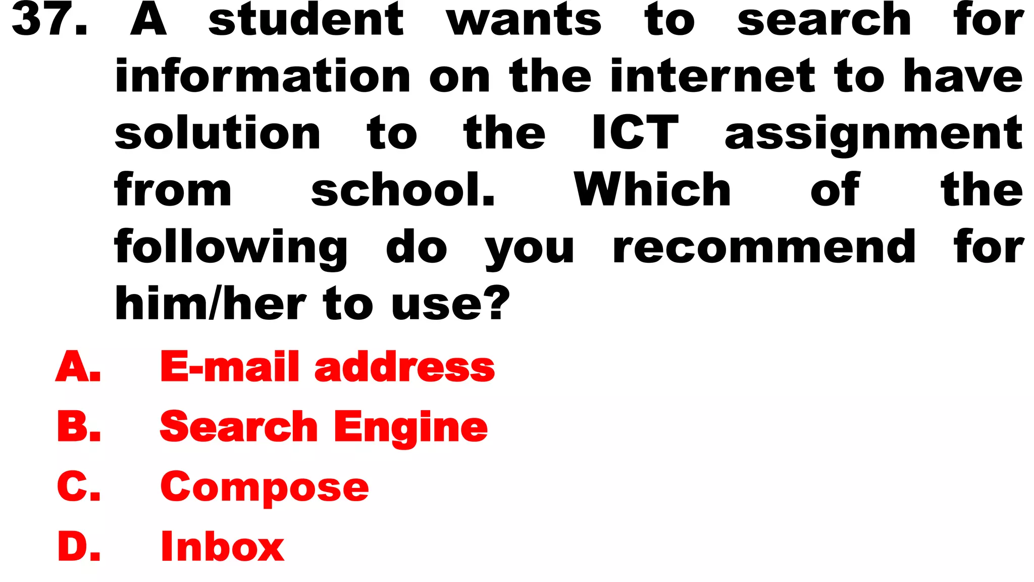 WAEC BECE EXAMS in ICT FOR Junior High Schools Ghana | PPTX