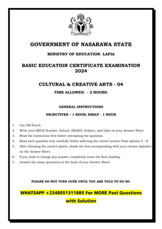 BECE Past Questions for Nasarawa State Lafia.pdf