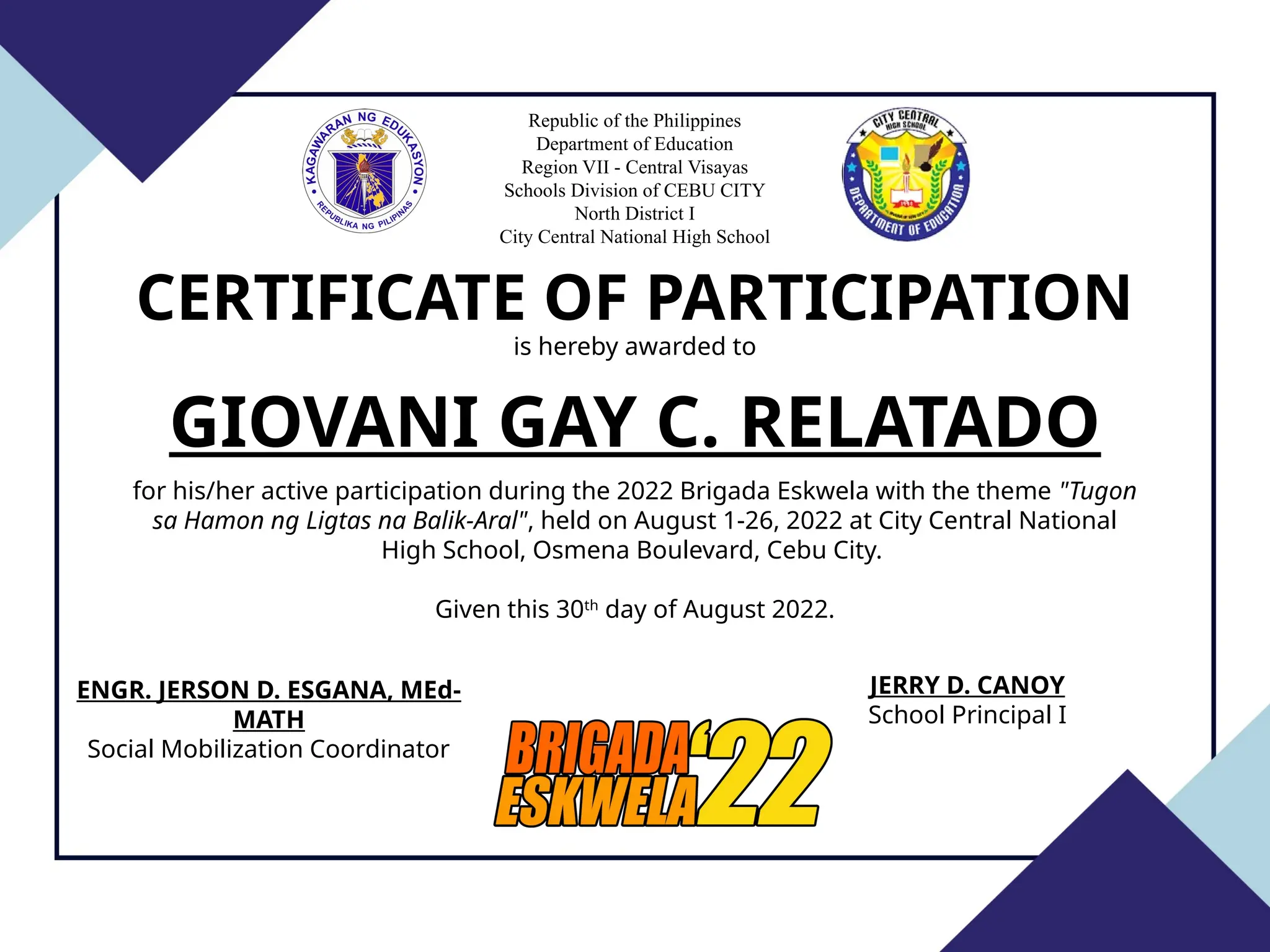 BRIGADA ESKWELA CERTIFICATE OF PARTICIPATION.pptx