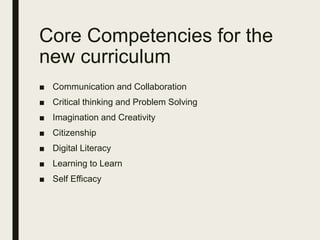 Role of Parents in the Competency Based Curriculum | PPTX