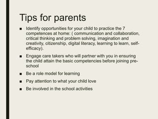 Role of Parents in the Competency Based Curriculum | PPTX