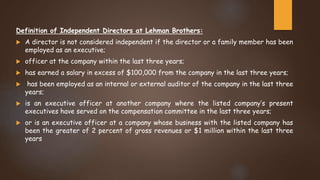 Lehman Brothers - Corporate Governance | PPTX