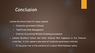 Lehman Brothers - Corporate Governance | PPTX