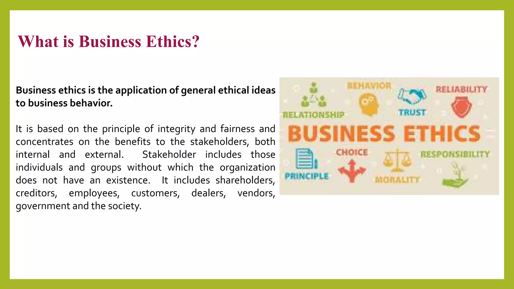 BUsiness Ethics and Corporate Governance | PPT