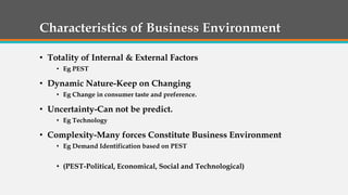Introduction to Business Environment | PPTX