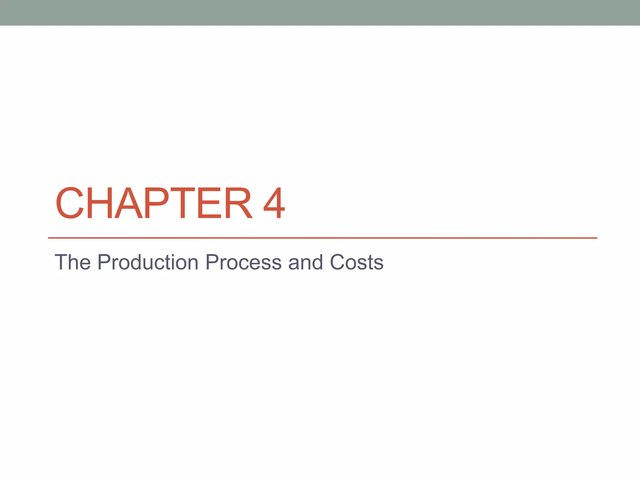 Be chap4 the production process and costs | PPT