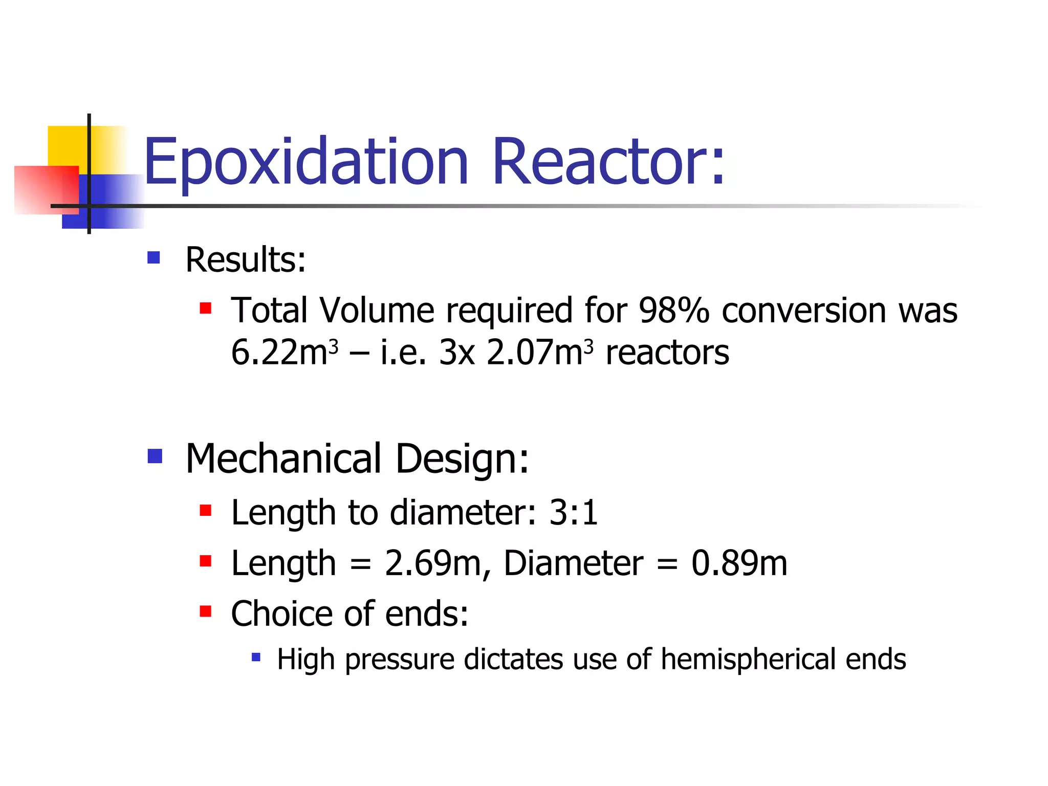 BE Chemical Engineering Design Project Production Of Propylene Oxide | PPT