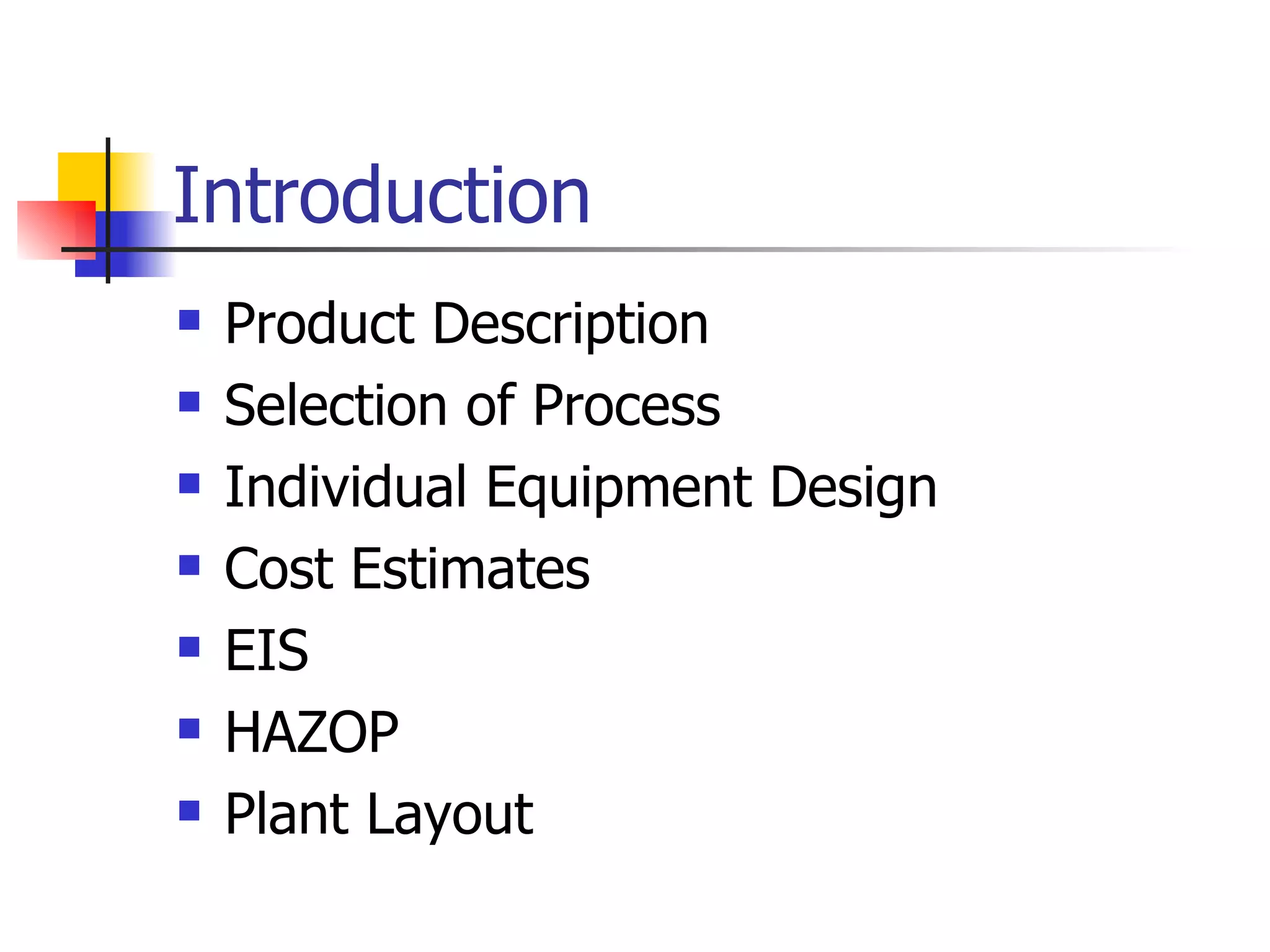BE Chemical Engineering Design Project Production Of Propylene Oxide | PPT