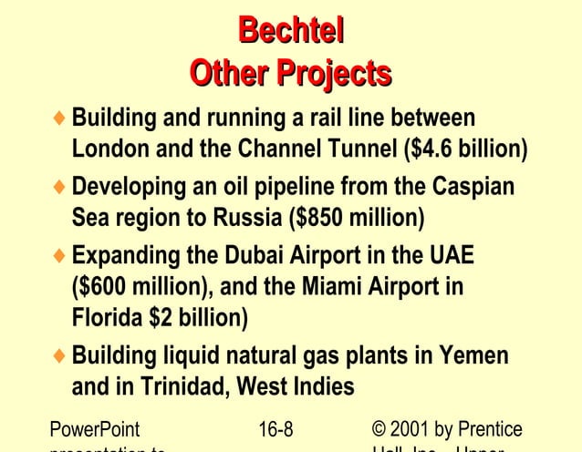 Bechtel project planning example | PPT