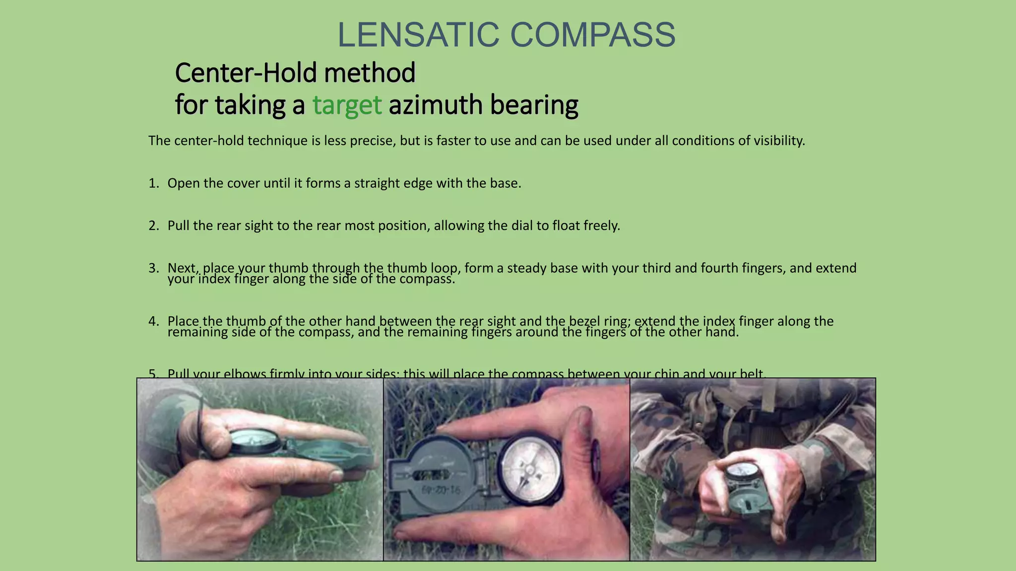 How to use a lensatic compass | PPTX
