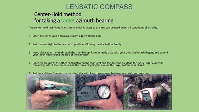 How to use a lensatic compass | PPTX | Hunting and Shooting | Sports