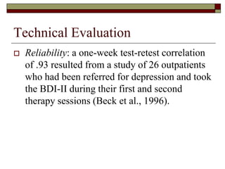 Beck depression inventory | PPTX