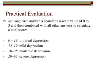 Beck depression inventory | PPTX