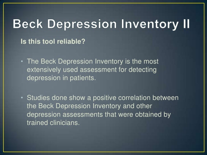 Beck Depression Inventory & Geriatric Depression Scale