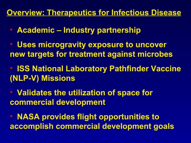 ISS National Laboratory Pathfinder Missions | PPT | Biological Sciences ...