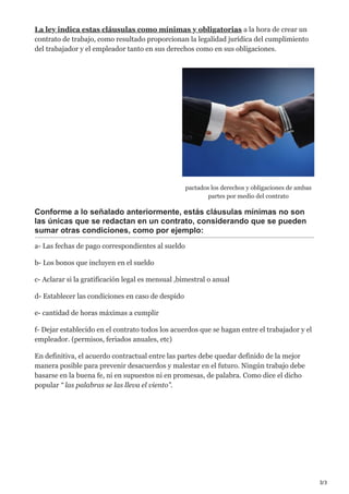 Pautas para elaborar un contrato de trabajo | PDF