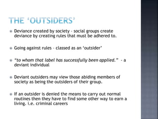 Becker's Labelling Theory & Interactionism | PPTX