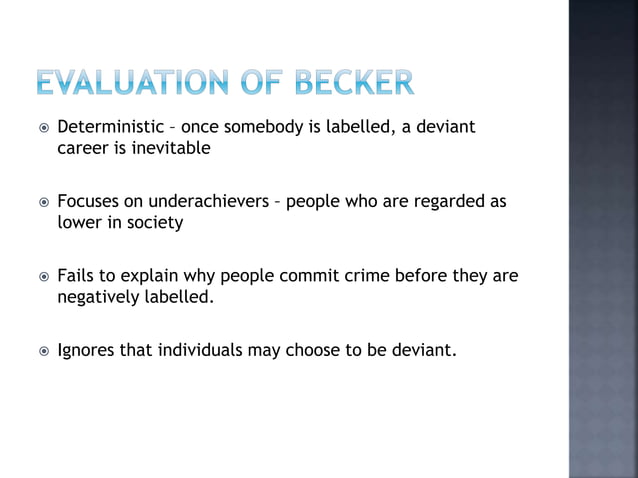 Beckers Labelling Theory And Interactionism Pptx