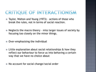 Becker's Labelling Theory & Interactionism | PPTX