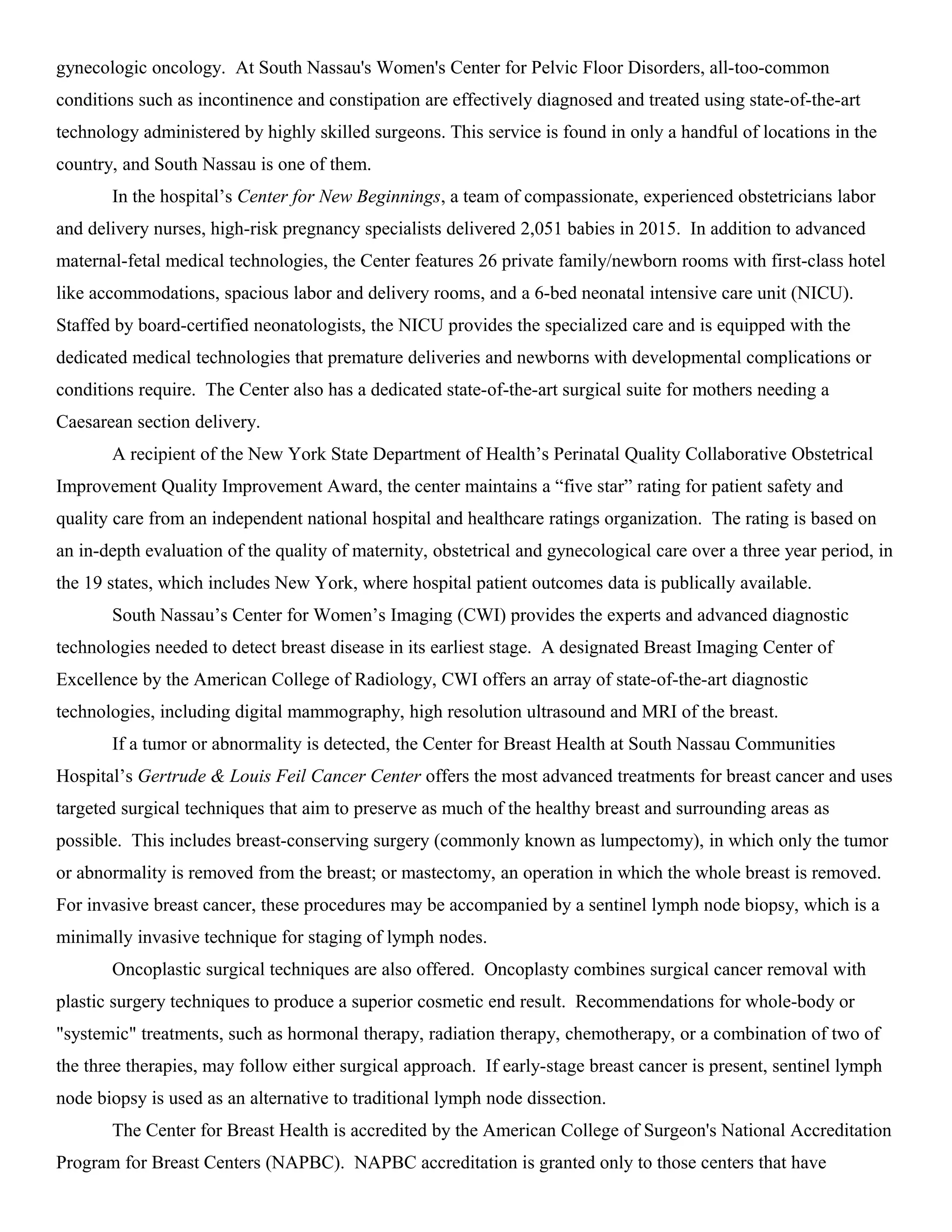 3rd Consecutive Year SNCH Named to Becker's List of Hospitals with ...