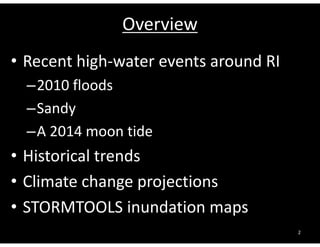 Projected Climate Change Impacts for Rhode Island’s Coast: A Summary of ...