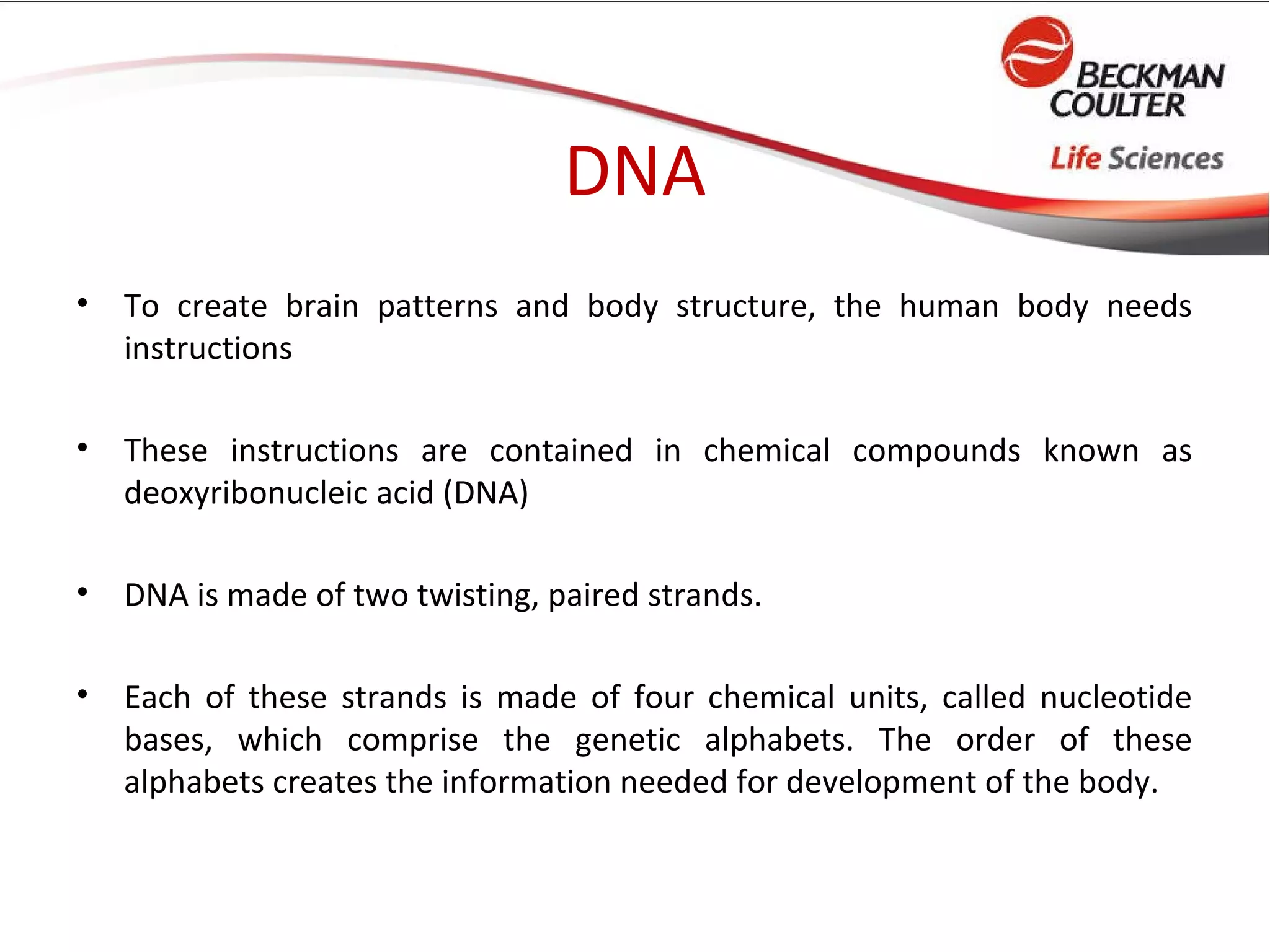 Beckman coulter basics of genomics | PPT