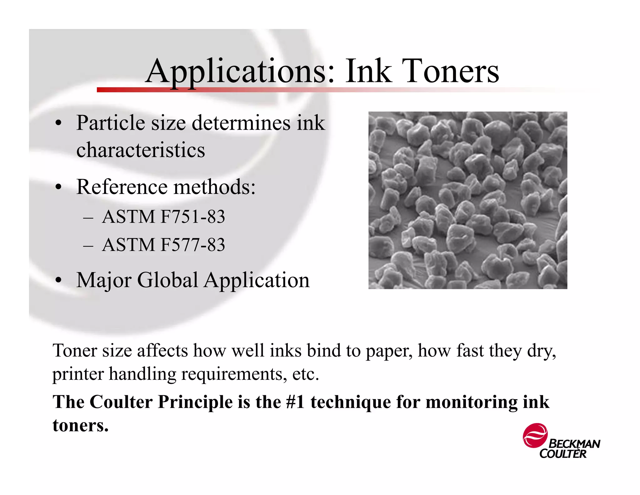 Particle Characterization of Toners | PDF
