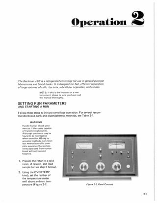 Beckman J-6B - manual de usuario centrifuga | PDF