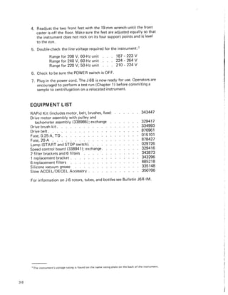 Beckman J-6B - manual de usuario centrifuga | PDF