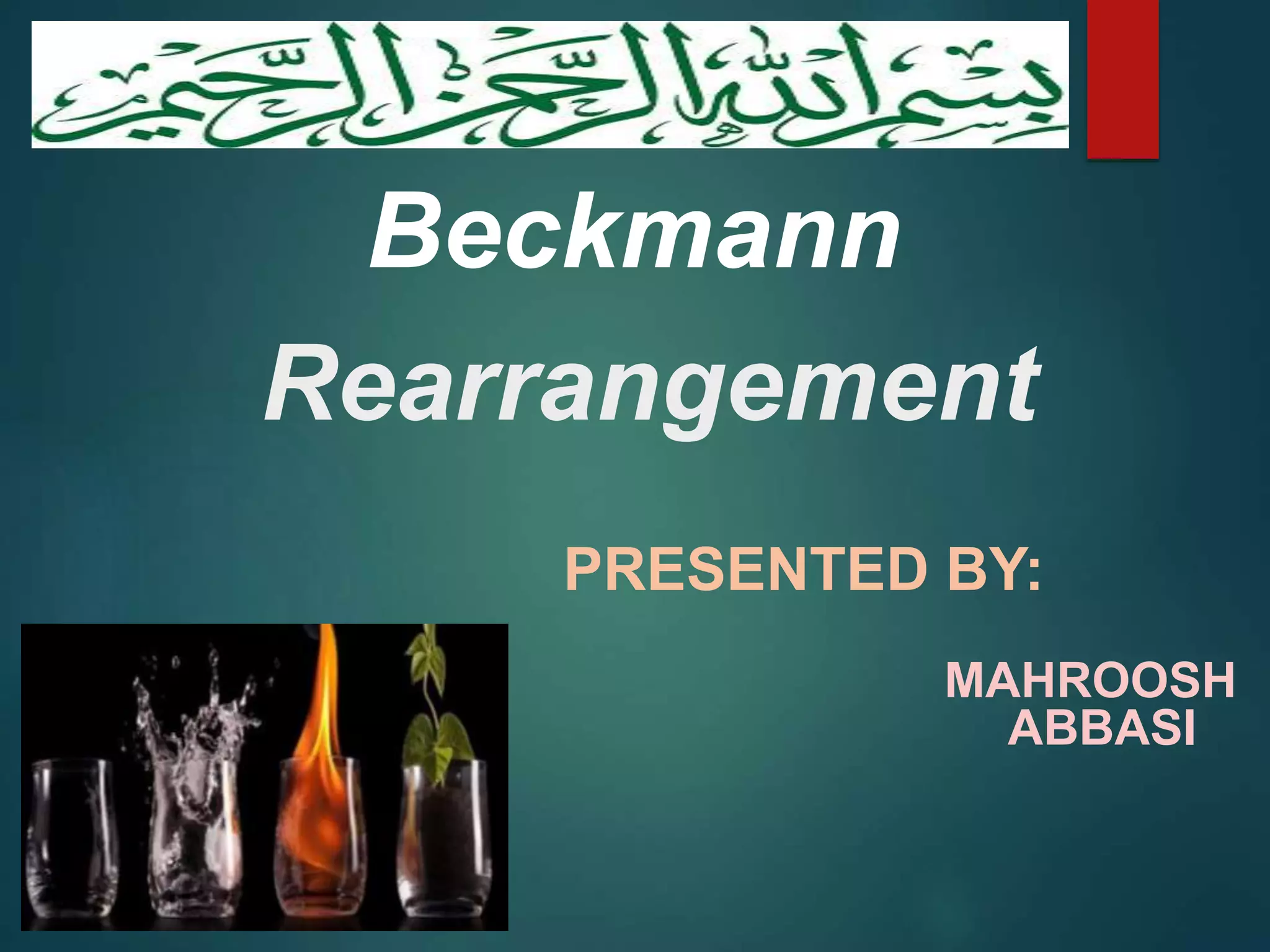 Beckmann rearrangement | PPTX