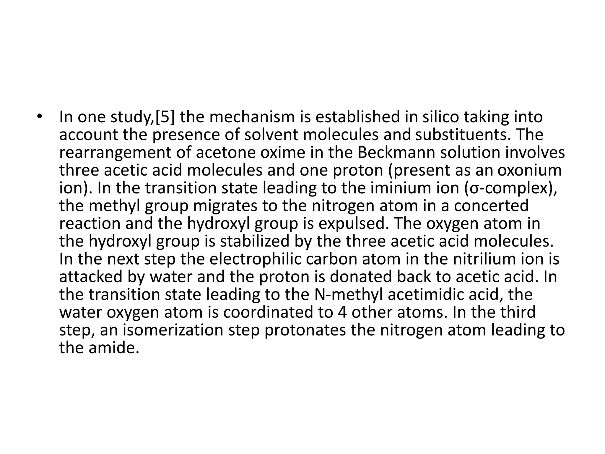 Beckmann rearrangement | PPTX