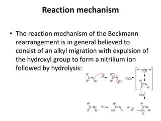 Beckmann rearrangement | PPTX