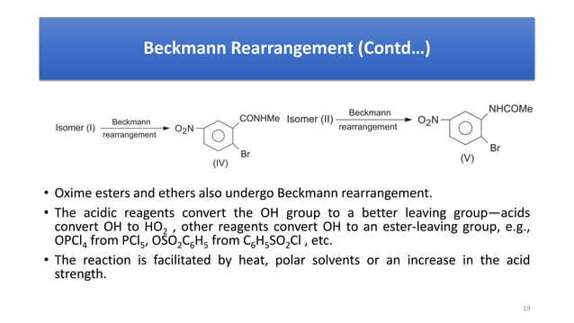 Beckmann Rearrangement with mechanism.pptx | Chemistry | Science