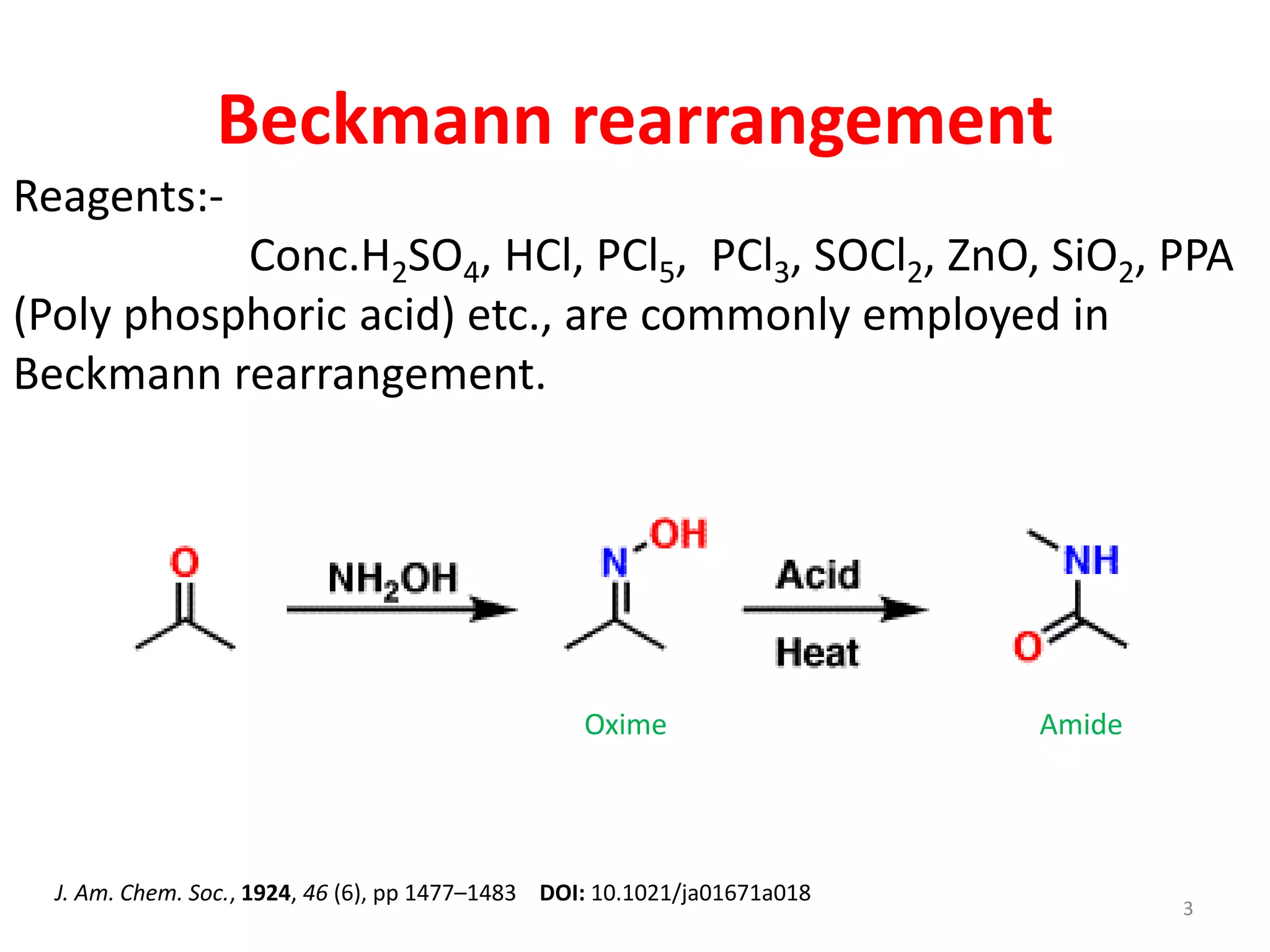 Beckmann rearrangement ppt | PPTX