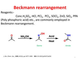 Beckmann rearrangement ppt | PPTX