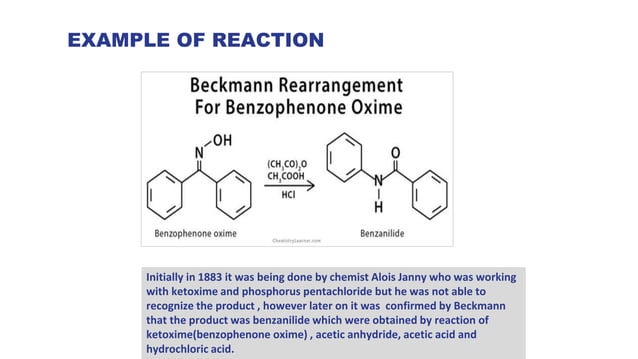 Beckmann Rearrangement Y.K.pptx | Chemistry | Science