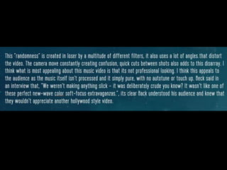 Beck music video analysis | PPT