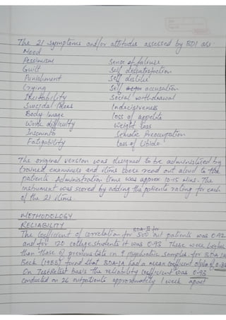 Test - Beck's Depression Inventory | PDF