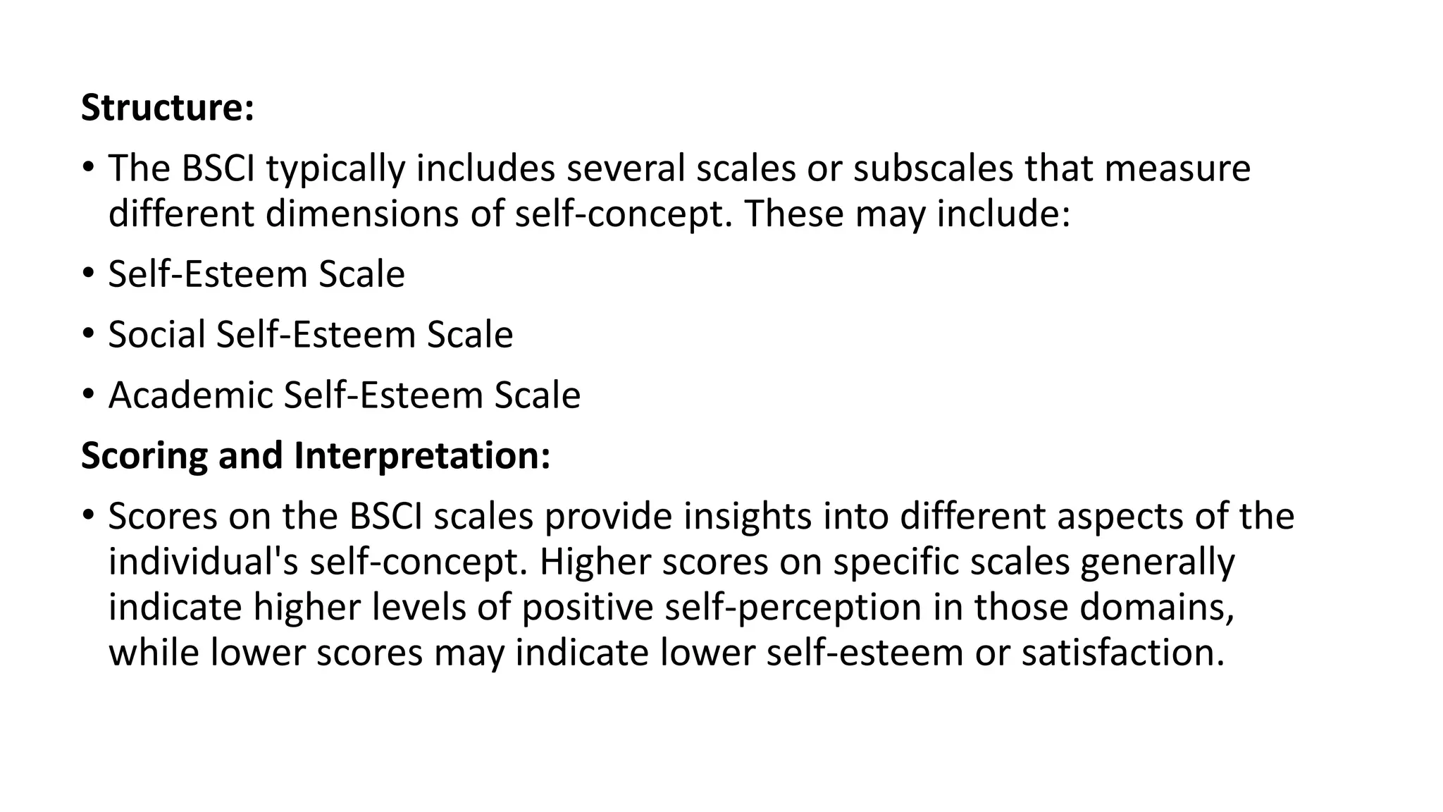 BECK YOUTH INVENTORY in psychological testing | PPTX