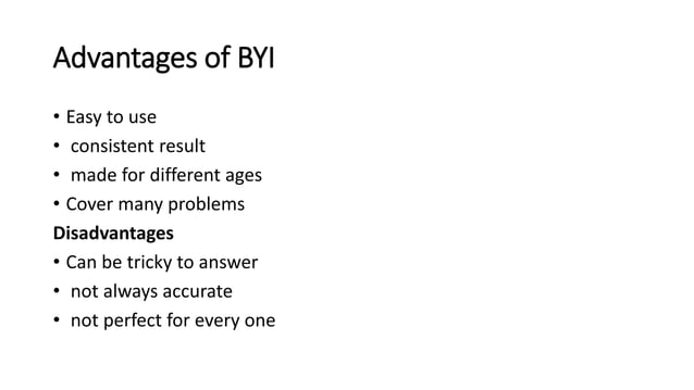 BECK YOUTH INVENTORY in psychological testing | PPTX | Mental Health ...