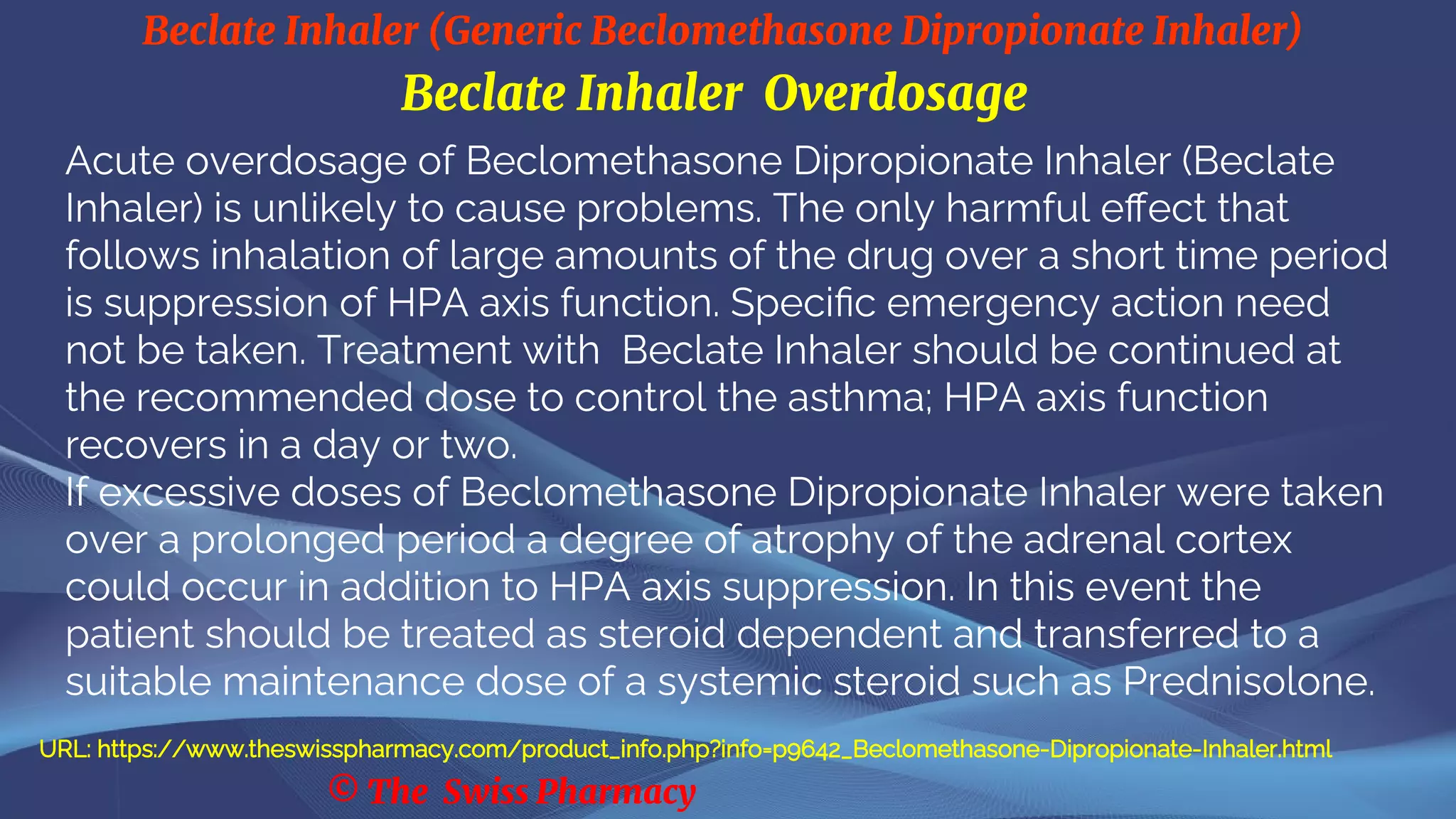 Beclate Inhaler (Generic Beclomethasone Dipropionate Inhaler) | PPT