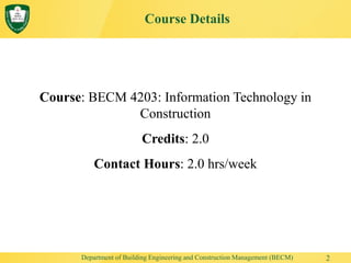 Information Technology in Building Construction | PDF