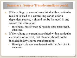 Basic Electric Circuits Session 11C | PPTX | Computer Networking | Computing