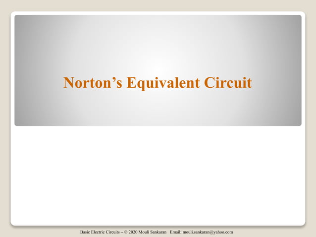Basic Electric Circuits Session 12C | PPT
