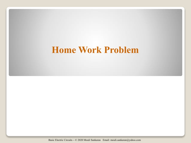 Basic Electric Circuits Session 12D | PPT