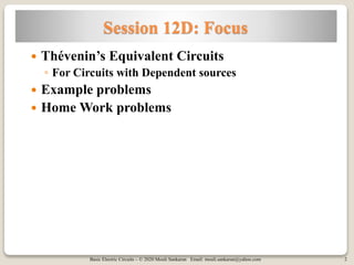 Basic Electric Circuits Session 12D | PPTX