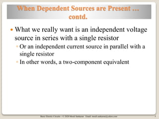 Basic Electric Circuits Session 12D | PPTX