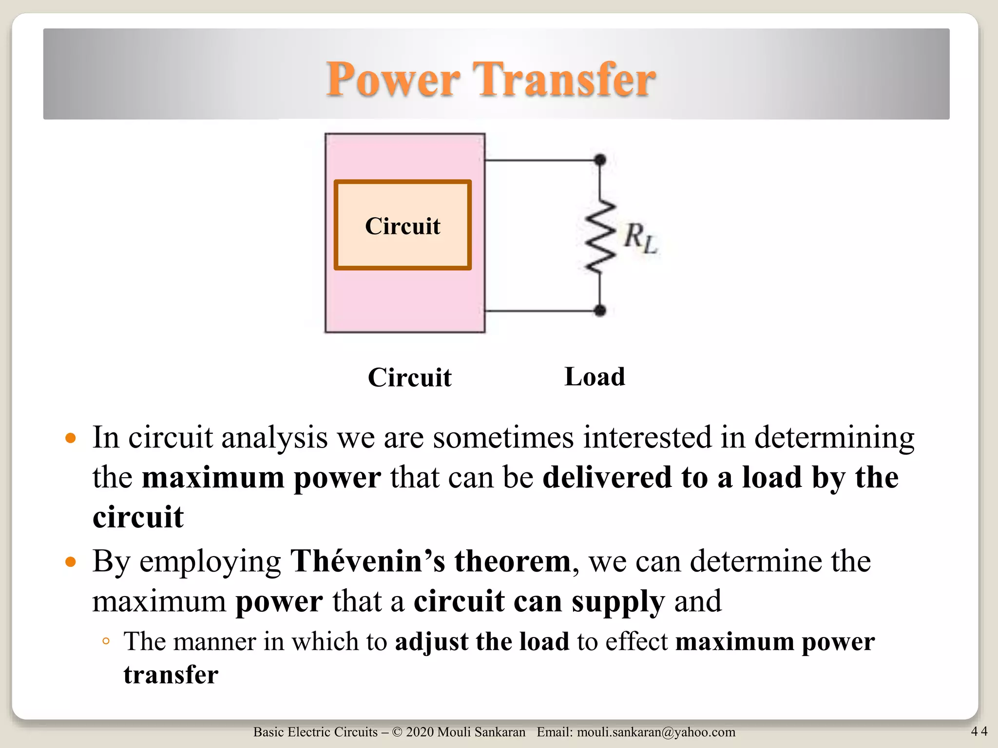 Basic Electric Circuits Session 13 | PPT