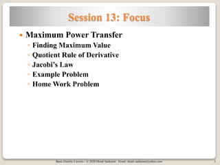 Basic Electric Circuits Session 13 | PPT