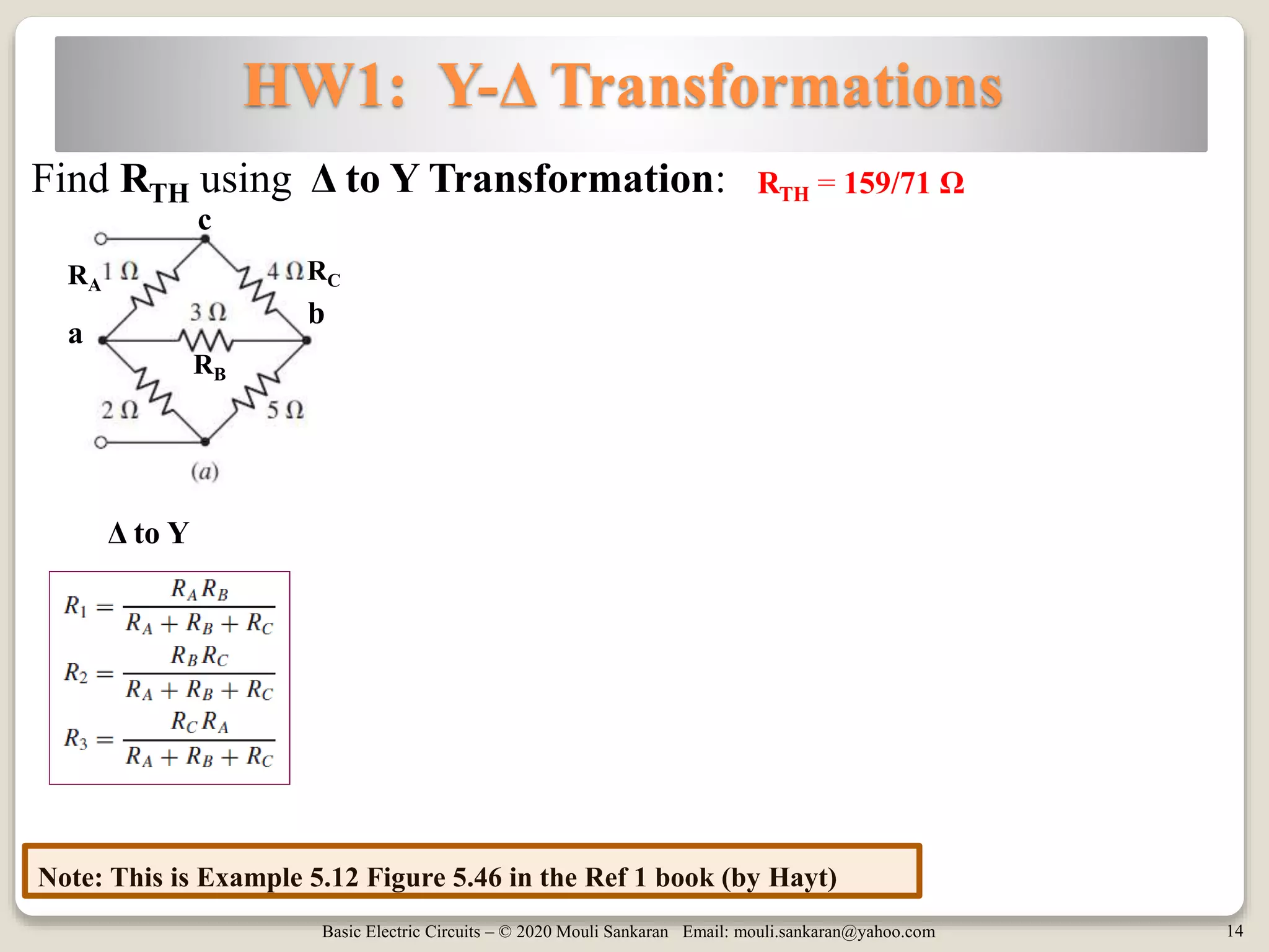 Basic Electric Circuits Session 14A | PPT